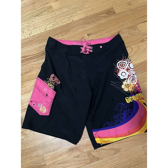 OP | Swim | Op Ocean Pacific Mens 34 Black Pink Purple Lined Swim ...